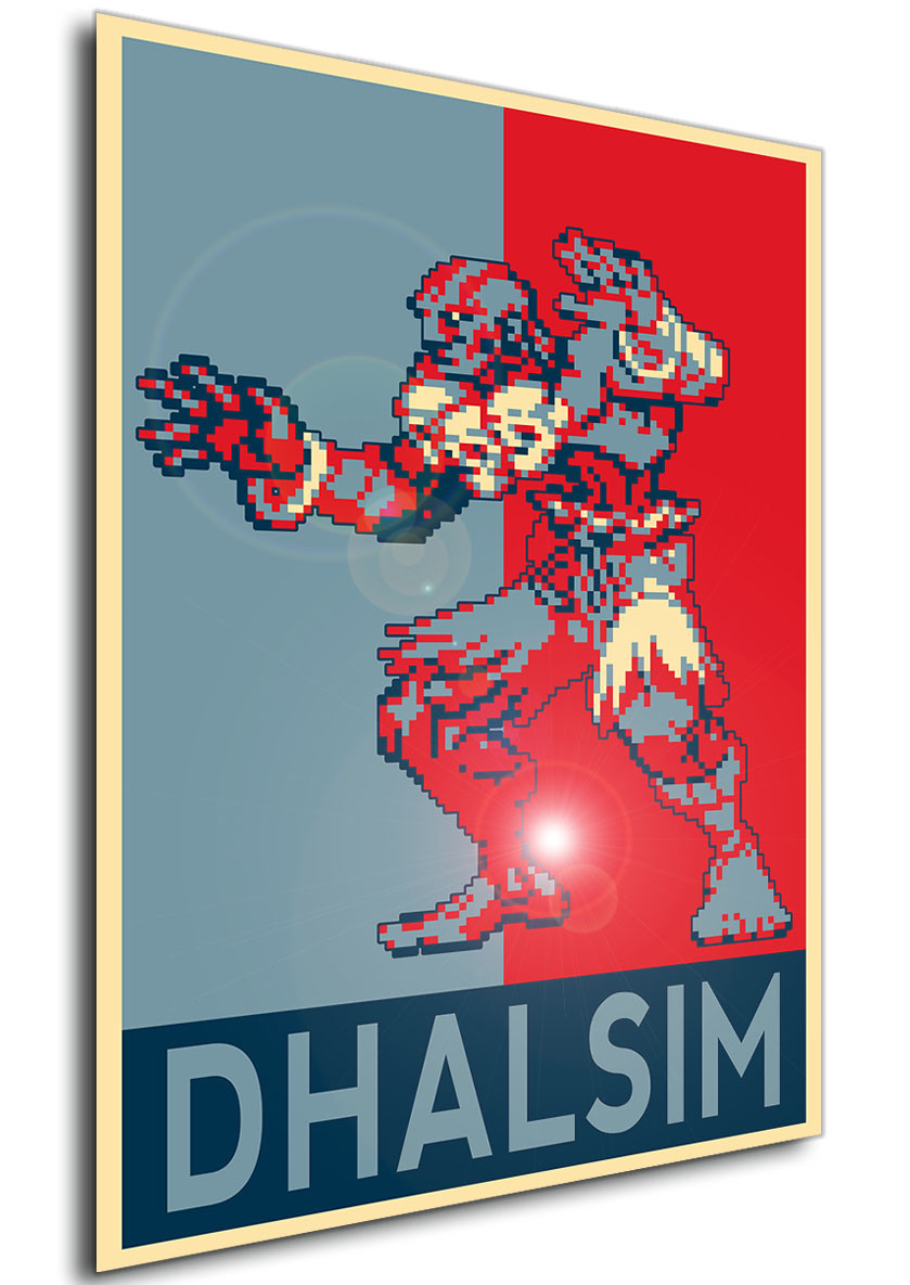 Poster - Propaganda - Pixel Art - Street Fighter Alpha - Dhalsim ...