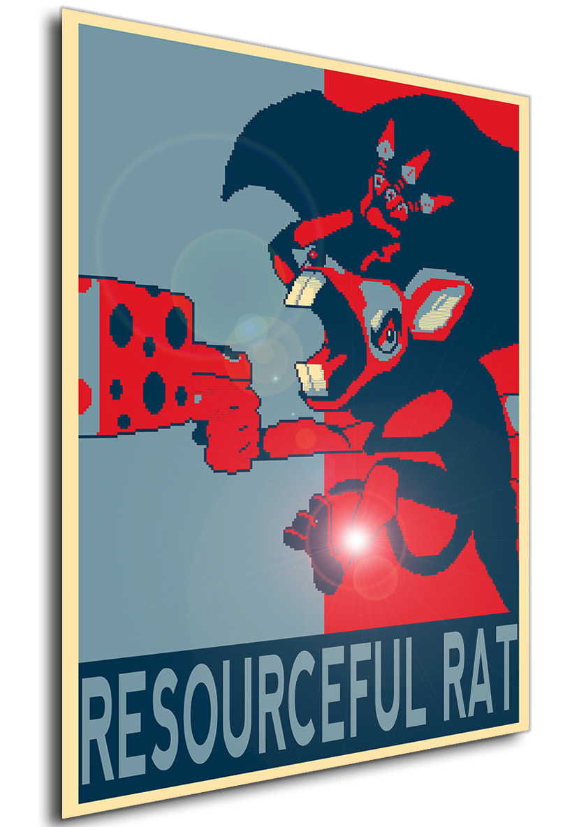 Poster - Propaganda - Enter The Gungeon - Resourceful Rat - Propaganda ...
