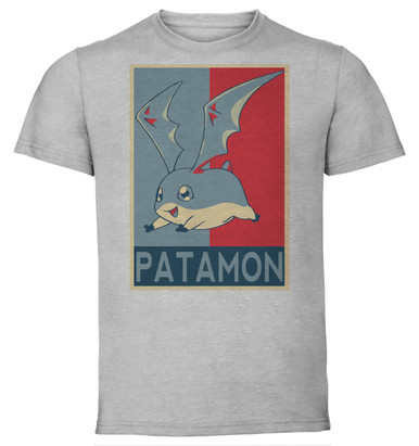 T-Shirt Unisex - Grey - Propaganda - Digimon - Patamon - Propaganda World