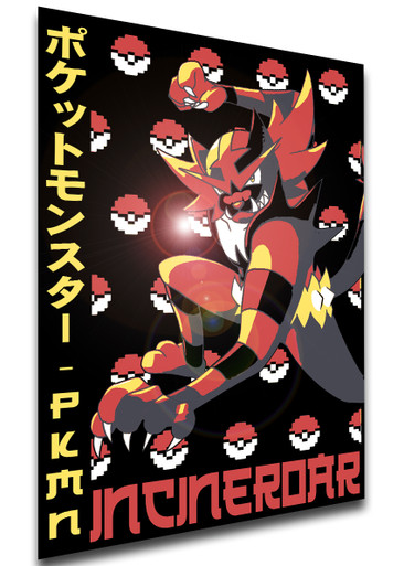 Poster Japanese Style - Pocket Monsters - Incineroar - LL3737 ...