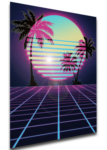 Poster Custom Vaporwave 80s Style - Propaganda World