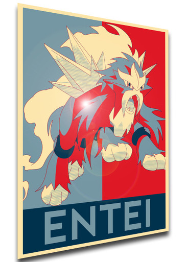 Poster - Propaganda - Pokemon - Entei - Propaganda World