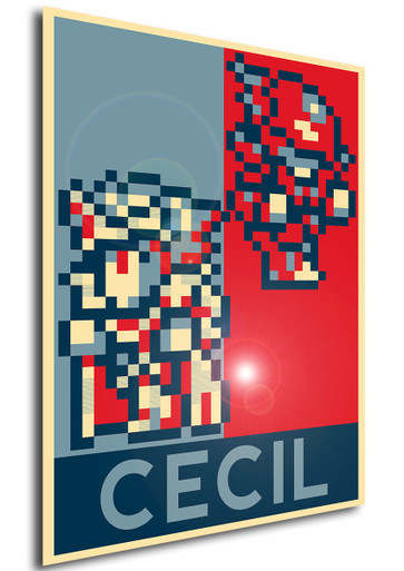Poster - Propaganda - Pixelart - Final Fantasy - Cecil - Propaganda World