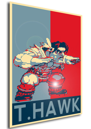Poster - Propaganda - Pixel Art - Street Fighter II - T.Hawk ...