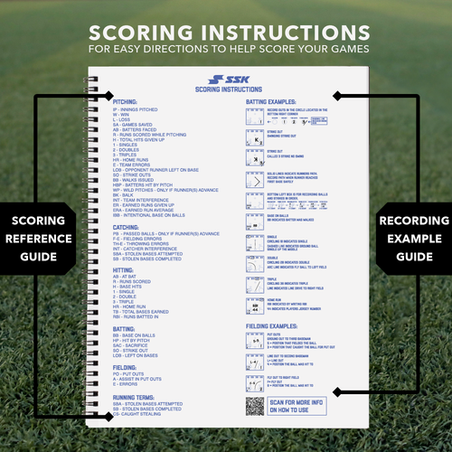 SSK 50 Game Official Scorebook Baseball & Softball