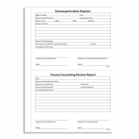 Rbe Security Report Of Fireman Discharge and Counselling - Office Gear