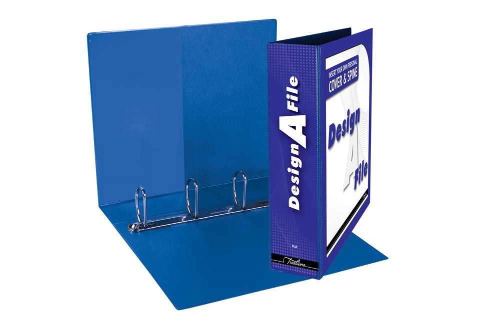 Treeline Design A File A4 4-D Ring 50mm Blue