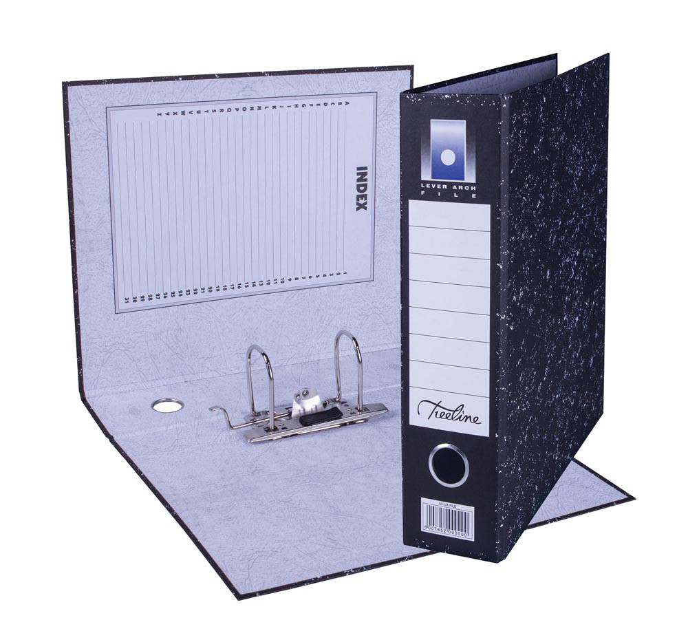 Treeline A4 Black Lever Arch Files