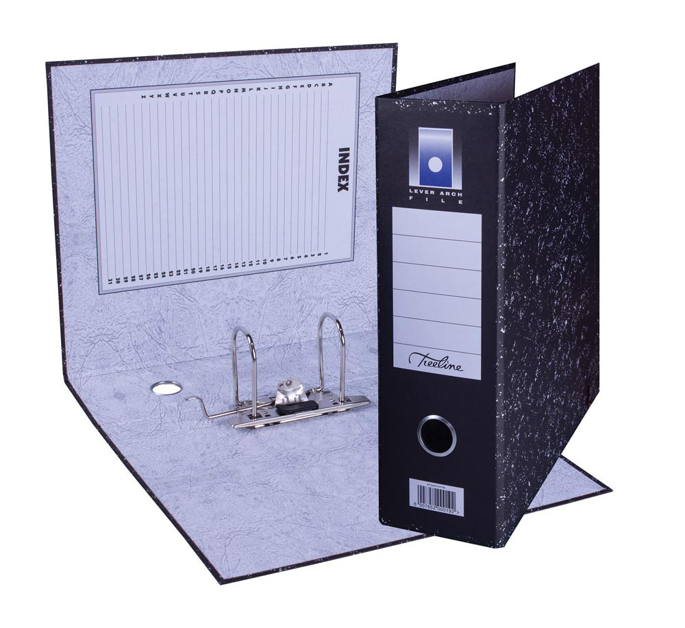 Treeline A4 Giant Upright Lever Arch File Black