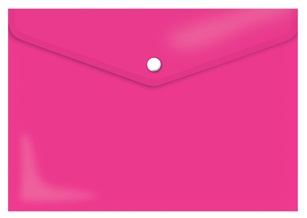 Treeline Hot Pink A4 Plastic Envelope with Stud