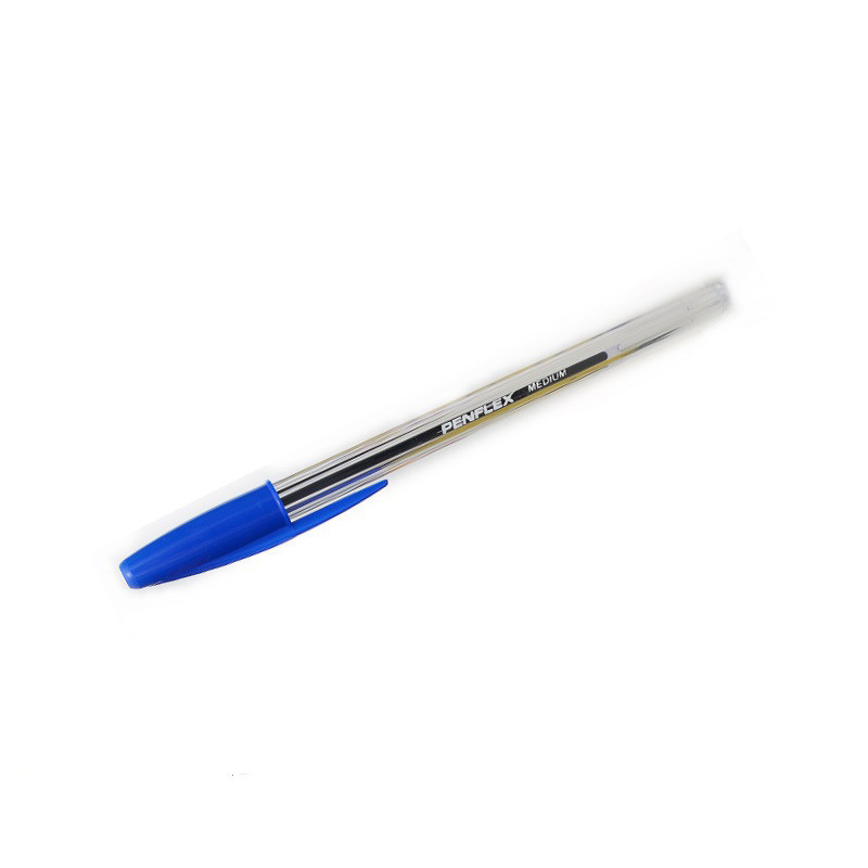 Penflex Blue Med(Clear) Ballpoint Pen