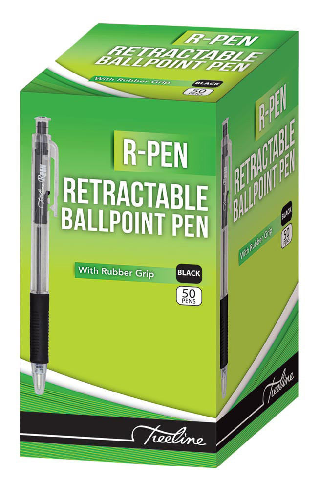 Treeline Black Retractable R-Pen