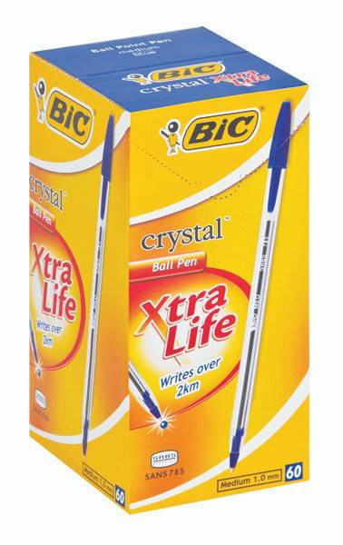 Bic Crystal Medium Xtra Life Ball Pens Blue