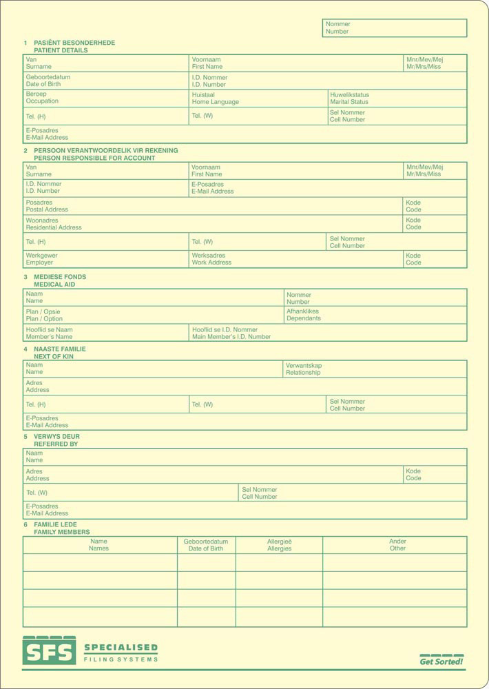 SFS Standard Medical File with Flaps