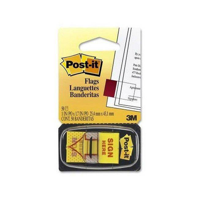 3M Post-it®Flag Sign Here 25.4mmx43.6mm 50 Flags per pack 680-9