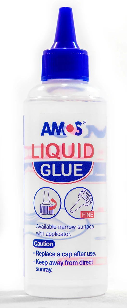 AMOS LIQUID CLEAR / PAPER GLUE 120ml LQ120D12 - Durable Craft Adhesive