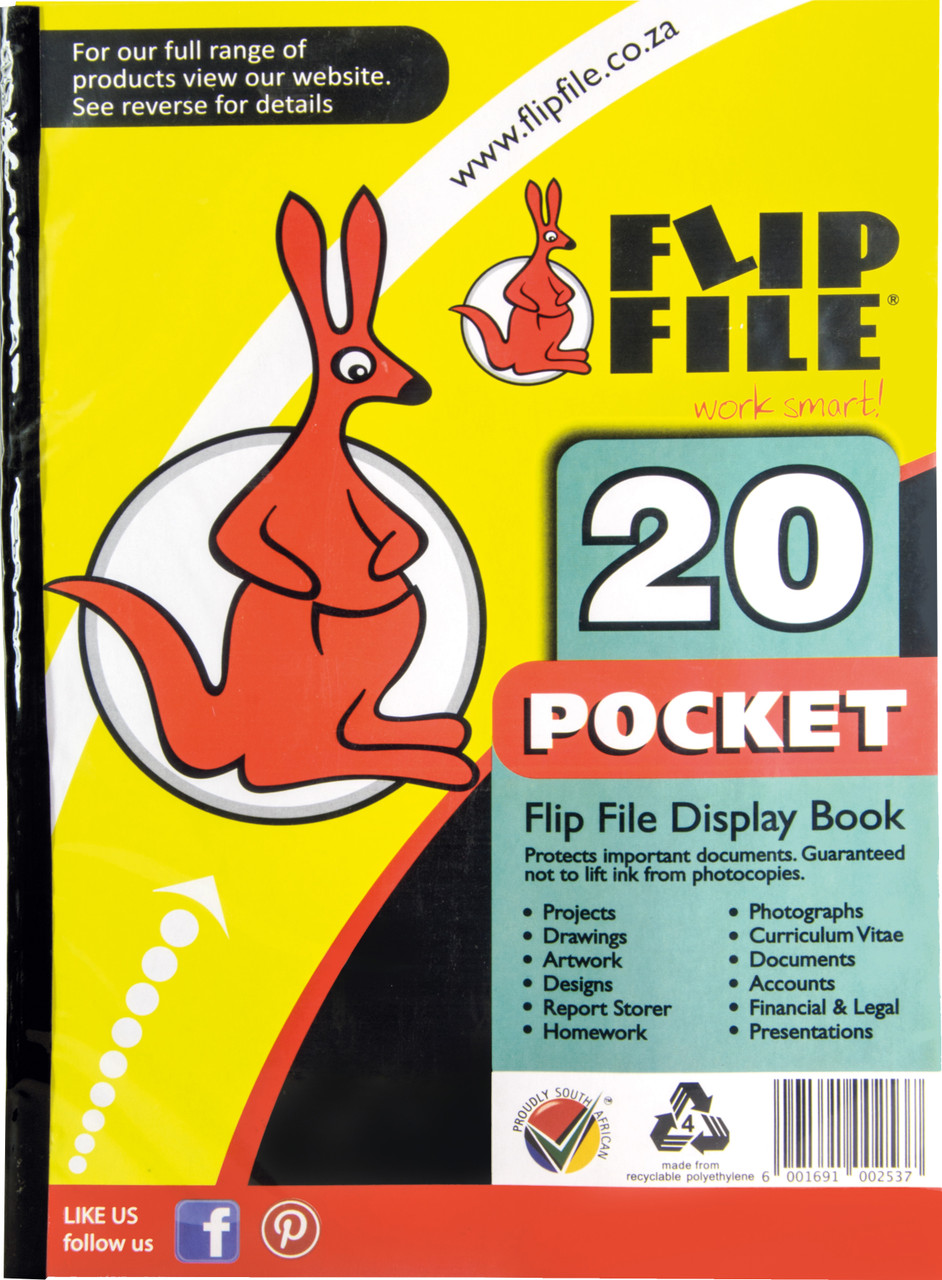 Flip File Kangaroo A4 20 Pocket - Office Gear