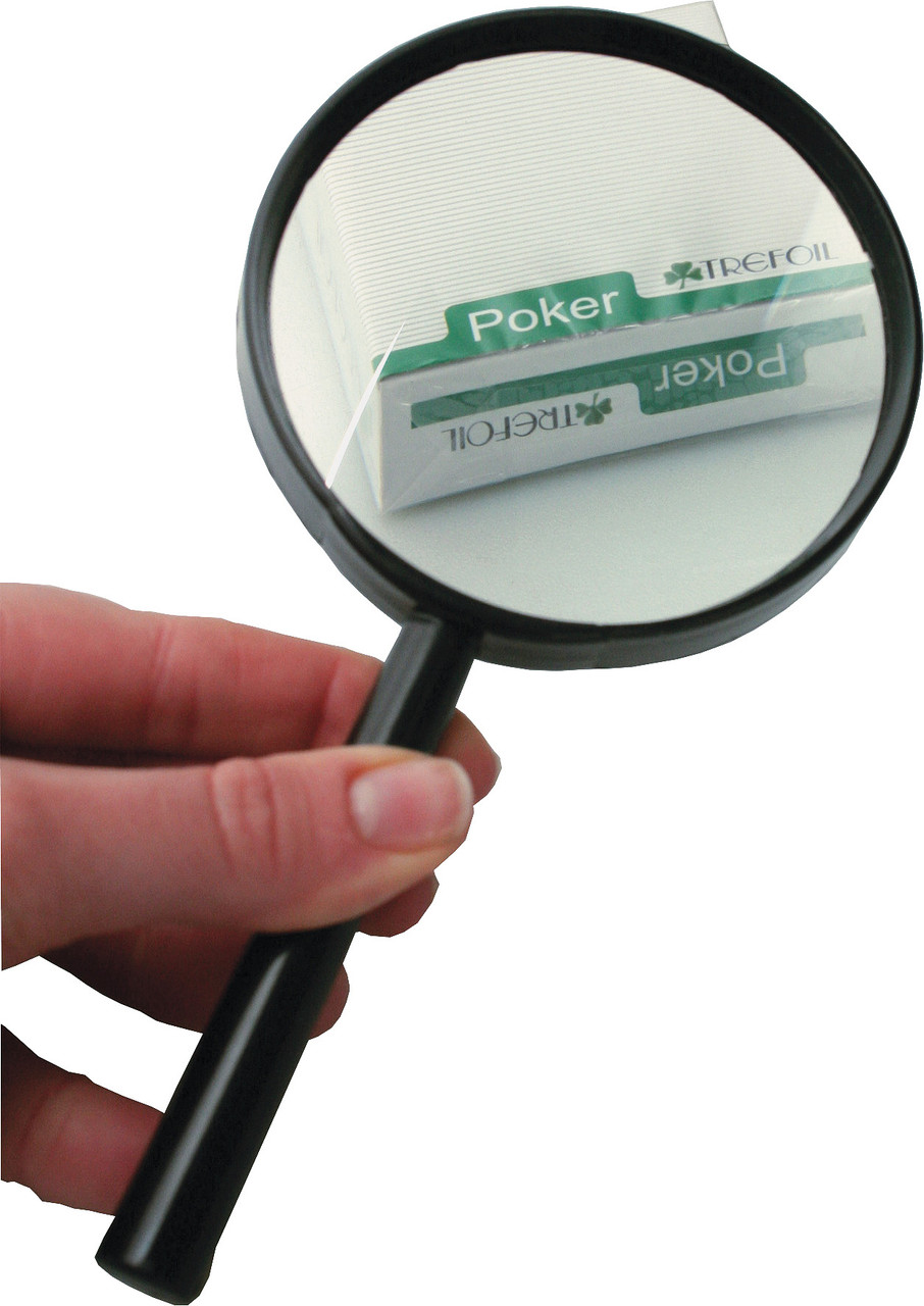 TREFOIL MAGNIFYING GLASS WITH STEEL FRAME 90mm DIAMETER - Office Gear