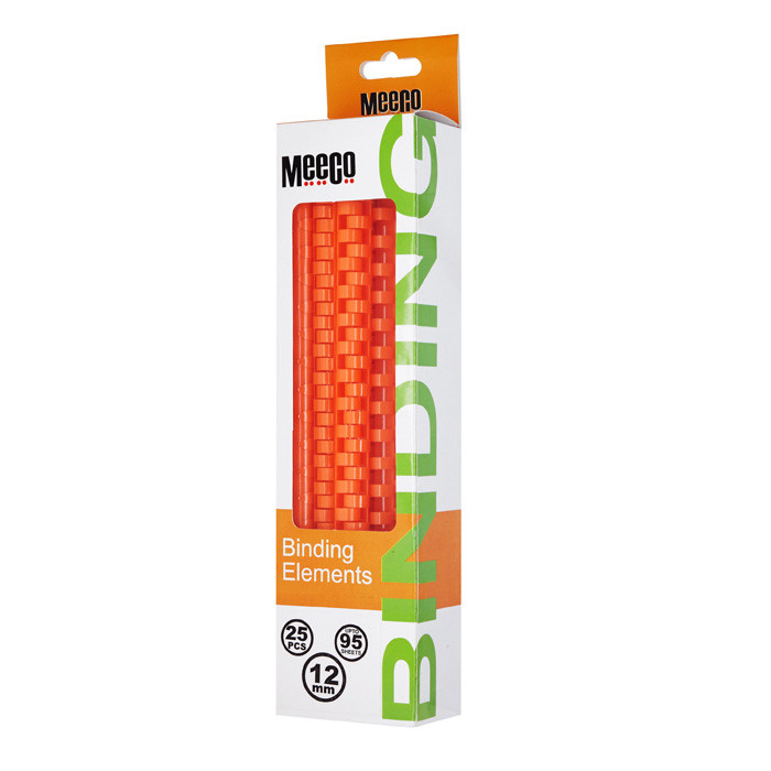 Meeco 12mm Binding Elements - 25 Pieces per Box | OfficeGear