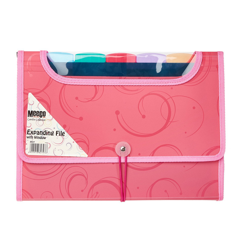 A4 Expanding file with window 6 divisions - Office Gear