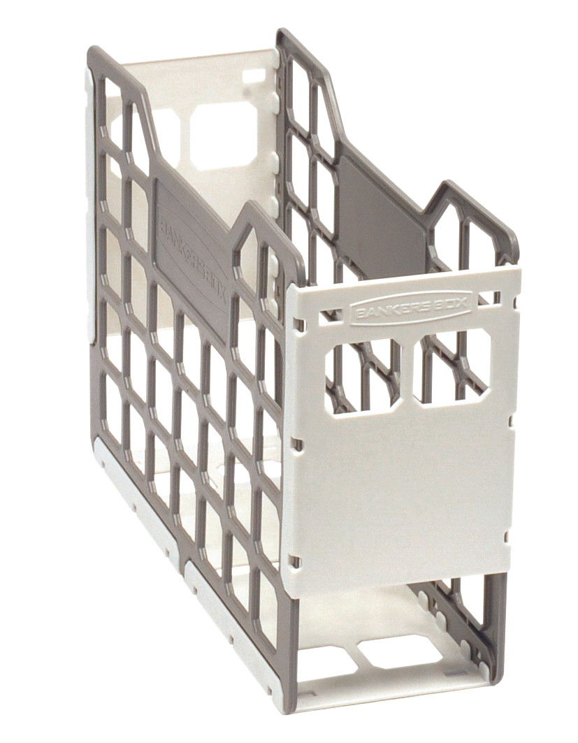 Bankers Box Slatted Econo Container - White Plastic - 4 pk - Office Gear