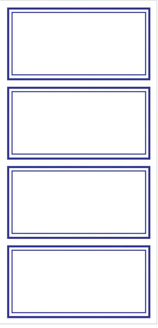 Treeline 78x38mm -Blue Border Labels (24 lab/pkt)