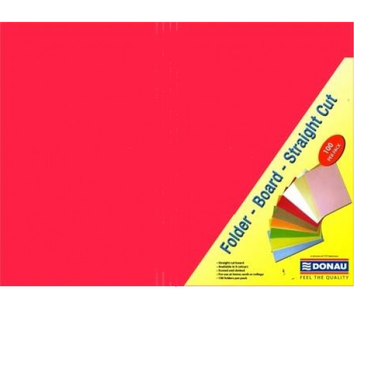 Donau Board Folders 160gsm Foolscap Red | Office Gear