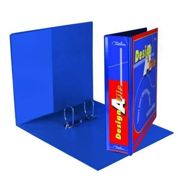 Treeline Ring Binder PVC A4 Design-A-File 2D 40mm Blue - Office Gear