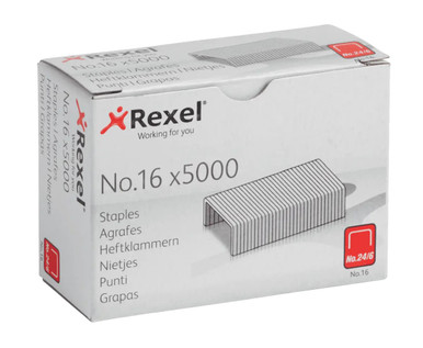 Rexel No.16 Staples 24/6 Box 5000 - Office Gear
