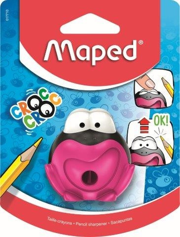 MAPED 1-Hole Croc Frog Sharpener - Fun and Functional Pencil Sharpener