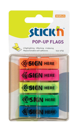 Stick 'N Pop-Up Message Flags Asst (45mmx12mm)