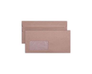 LEO DLB Manilla Window Self Seal Envelopes