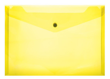 Treeline Yellow A4 Plastic Envelope with Stud