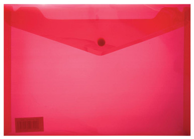Treeline Red A3 Plastic Envelope with Stud