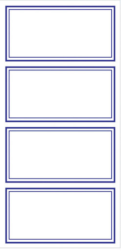 Treeline 78x38mm -Blue Border Labels (24 lab/pkt)