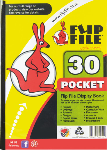 Flip File Kangaroo A4 30 Pocket - Office Gear