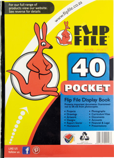Flip File Kangaroo A4 40 Pocket - Office Gear
