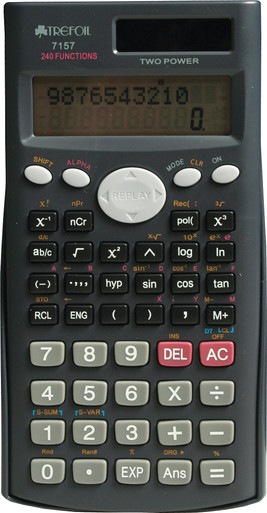 12 Digit Scientific Calculator 240 Functions Black #7157 - Office Gear
