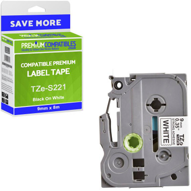 Brother Compatible TZe-S221 9mm Extra Strength Tape