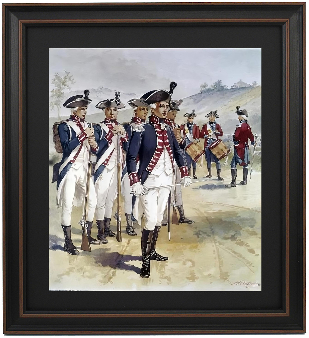 Framed Infantry and Musicians by Henry Alexander Ogden