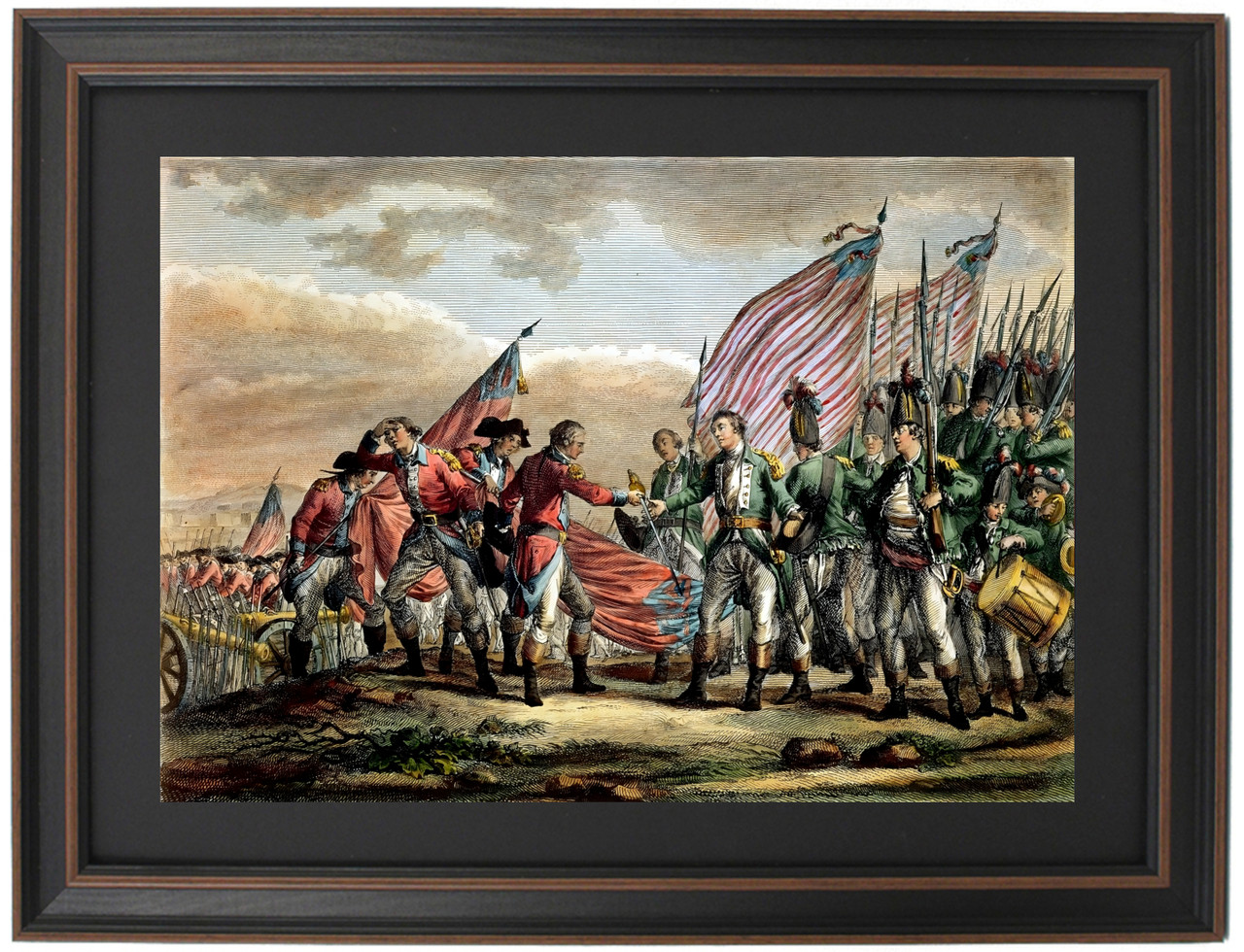 Framed The Surrender of General John Burgoyne at the Battle of Saratoga ...