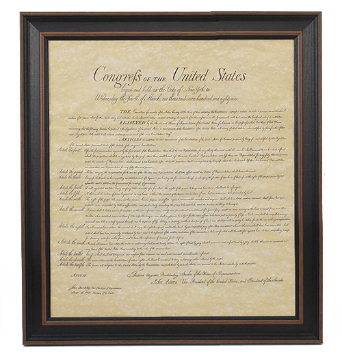 Framed Bill of Rights. Made in USA | Free Shipping on All Orders at ...