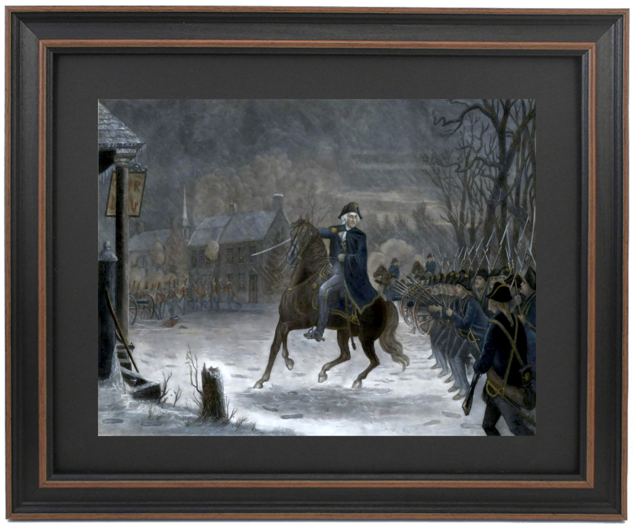 Framed Washington at the Battle of Trenton by Illman Brothers