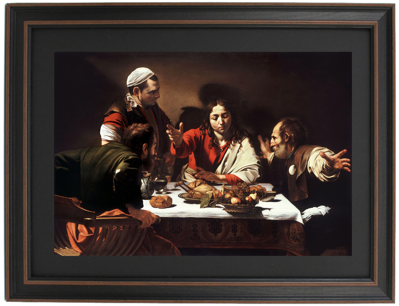 Framed Supper At Emmaus by Caravaggio