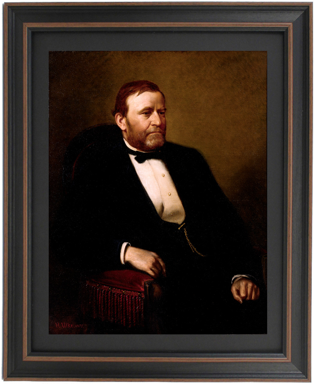 Framed Ulysses S Grant Whitehouse Portrait by Henry Ulke
