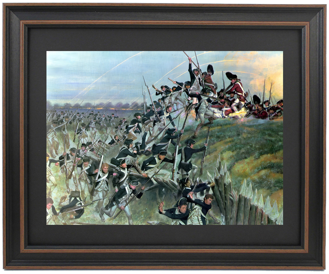 Framed American Storming of Redoubt #10 During the Siege of Yorktown by ...