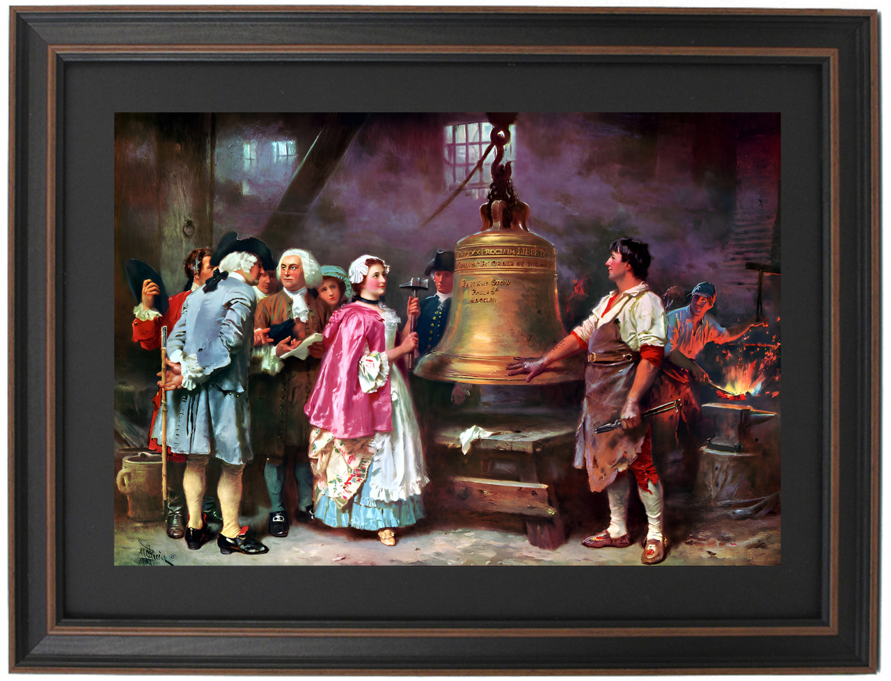 Framed The Bell's First Note by Jean Leon Gerome Ferris