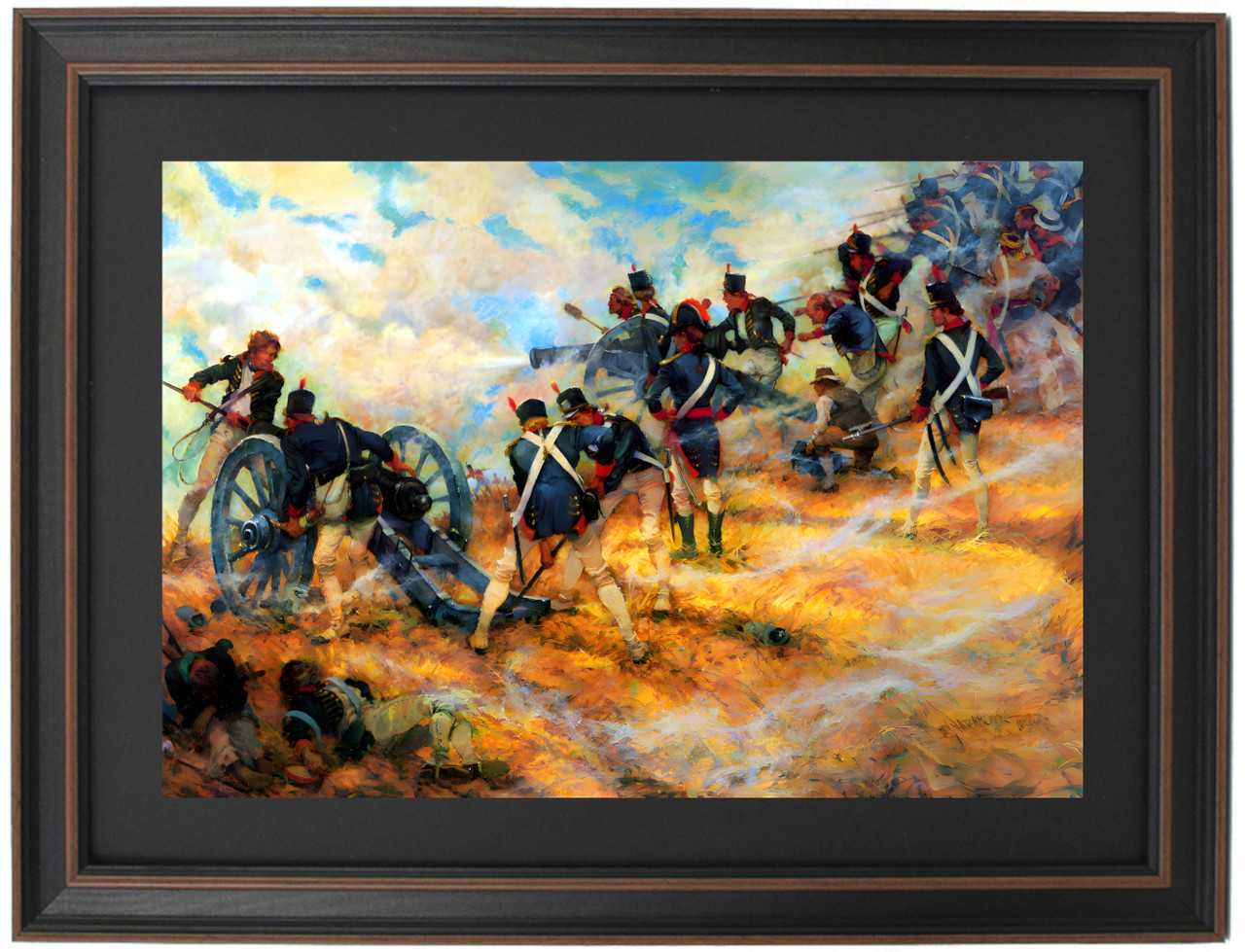 Framed The Final Stand at Bladensburg by Charles Waterhouse