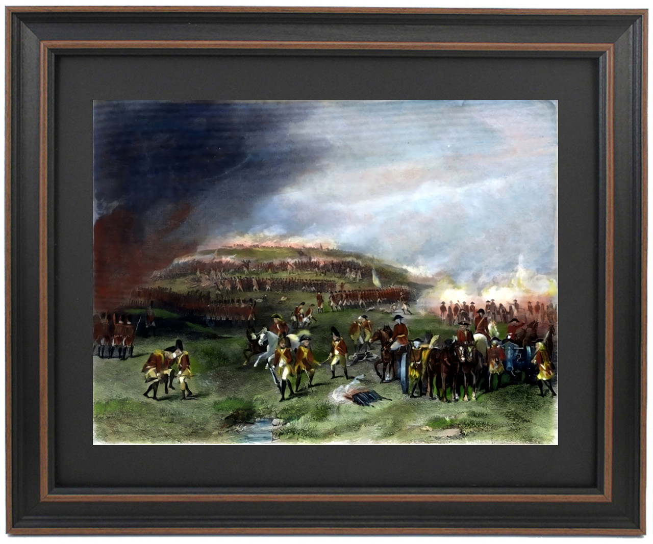Framed The Battle of Bunker Hill, 1775 by Alonzo Chappel