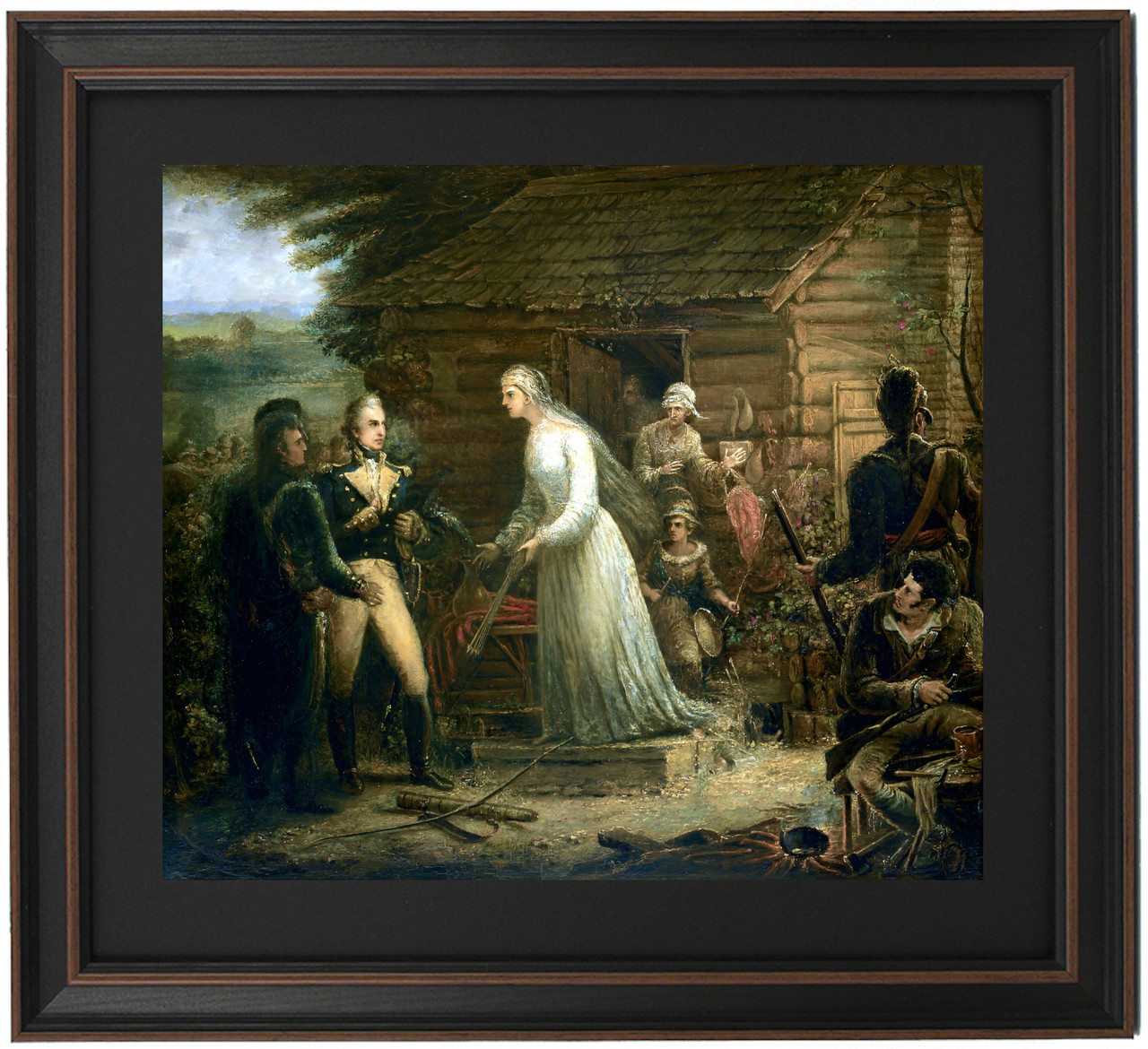 Framed Mrs. Motte Directing Generals Marion and Lee to Burn Her Mansion ...